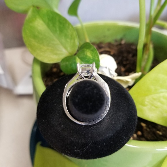 Fashion Jewelry | Jewelry | Silver Princess Cut Engagement Ring | Poshmark